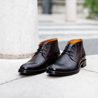 Bexley Warwick Gomme - Boots homme marron patin&eacute;