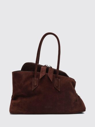 The Attico La Passeggiata asymmetrische Schultertasche aus Wildleder von