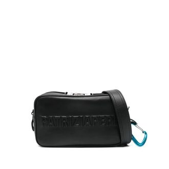 Patrizia Pepe Femme, Sacs, Noir, Taille: ONE Size Small Calf Leather Crossbody Bag