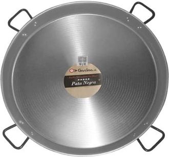 Garcima Paella Pfanne Stahl poliert, grau, 90 cm