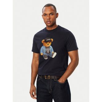 Guess T-Shirt M6BI64 K6573 Dunkelblau Regular Fit