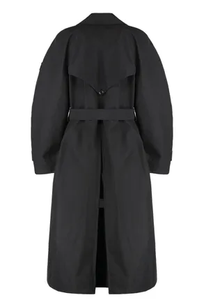 Moncler Womens Trench Coat Zake Black Polyester & Raincoats