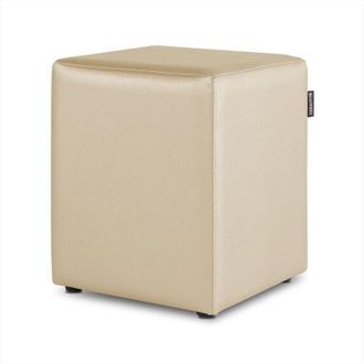 Happers Happers - Pouf Cube Similicuir &Eacute;cru pack 2 unit&eacute;s &Eacute;cru
