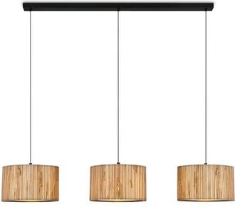 Briloner Pendelleuchte mit Seegras Schirm, 3x E27 Fassung, max. 10 W, Boho, aesthetic, H&auml;ngeleuchte, H&auml;ngelampe Esstisch, Esszimmerlampe h&auml;ngend, Wohnzimmerlam