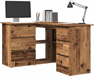 vidaXL Vidaxl - Bureau dangle vieux bois 145x100x76 cm bois ding&eacute;nierie