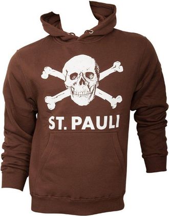 FC St. Pauli Kapuzenpullover Hoodie Totenkopf Groß (Braun)