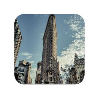 Fabulous Untersetzer aus Kork - Flatiron Building New York City Landschaft Masse am Fuß eines Building Street Angle - 1 Einheit (95 x 95 mm)