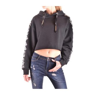 Philipp Plein Crystal Crop Hoodie - - Sweatshirts & Hoodies - Damen - Schwarzk - XS