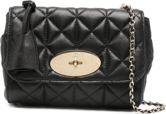 Mulberry Gesteppte Lily Schultertasche - Schwarz