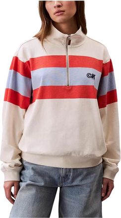 Calvin Klein Jeans Femme, Sweatshirts et sweats &agrave; capuche, Beige, Taille: 42 FR SweaT-shirts &agrave; capuche