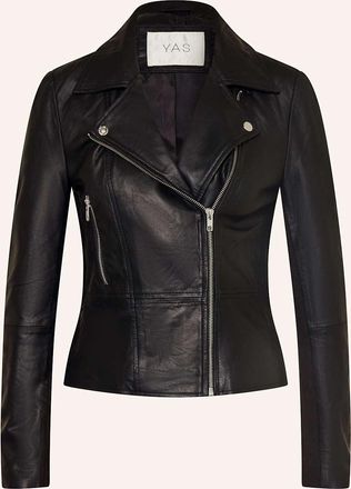 Y.A.S. Lederjacke Im Materialmix schwarz