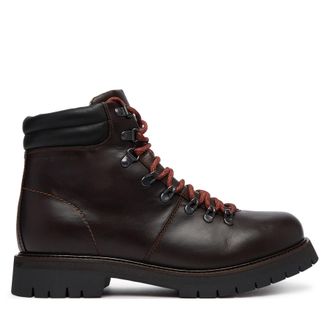 Tommy Hilfiger Schn&uuml;rschuhe Tommy Hilfiger Elevated Outdoor Lth Wpm Boot FM0FM05995 Braun