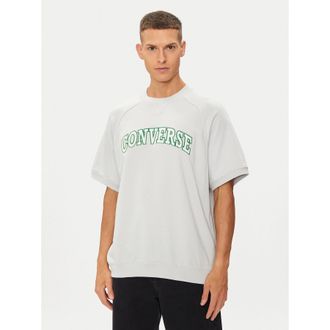 Converse T-Shirt M Retro Chuck Ss Crew 10026428-A03 Wei&szlig; Regular Fit