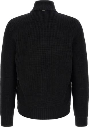 Herno Quilted Hybrid Wool Jacket - Black
