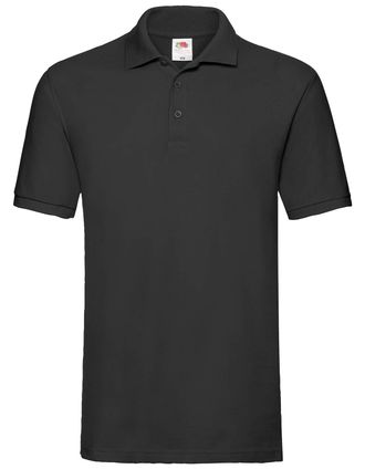 Fruit Of The Loom Premium Polo Herren Polo-Shirt NEU, Farbe:schwarz, Gr&ouml;&szlig;e:3XL