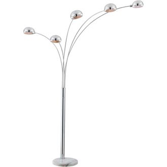 Globo Lighting lampadaire - Seymour - chrome - m&eacute;tal - lampe arqu&eacute;e