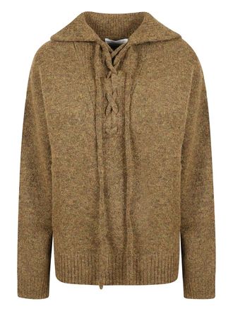 Isabel Marant laced collared sweater - Braun