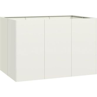 vidaXL Jardini&egrave;re blanc 120x80x40 cm acier - Vidaxl
