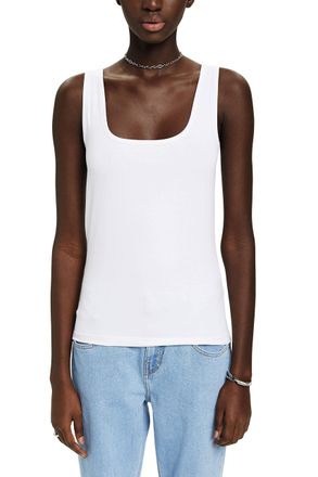 Esprit Damen 033ee1k342 T-Shirt, 100/White, XXS