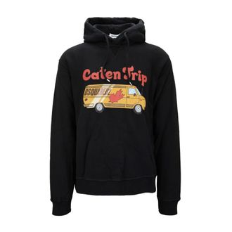 Dsquared2 Hoodie mit Grafikprint - - Sweatshirts & Hoodies - Herren - Schwarzk - L