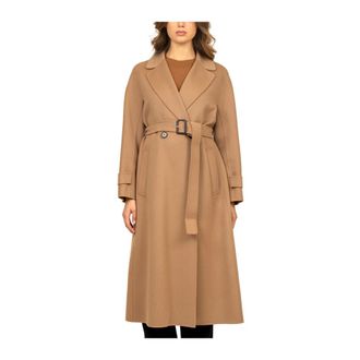 Max Mara Femme, Manteaux, Brun, Taille: 38 FR Manteau Croisé Ebano