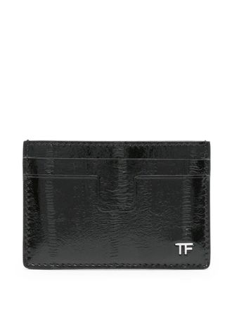 Tom Ford Kartenetui mit Logo-Applikation - Schwarz