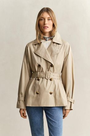 GANT Damen Lightweight Short Trenchcoat (XXL) OAT BEIGE