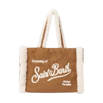 MC2 Saint Barth Femme, Sacs, Brun, Taille: ONE Size Colette Shearling Hand Bag