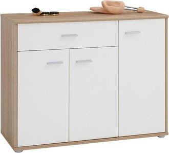 IDIMEX Meuble &agrave; chaussures camille, en m&eacute;lamin&eacute; d&eacute;cor ch&ecirc;ne sonoma et blanc mat