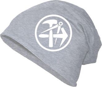 Spass Kostet Herren Long Beanie M&uuml;tze Dachdecker Logo Gr&ouml;&szlig;e XS - XXL