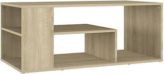 vidaXL Table Basse, Table dAppoint, Bout de Canapé, Meuble de Rangement Salle de Séjour, Scandinave, Chêne Sonoma Bois dIngénierie