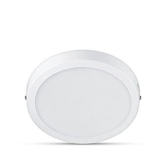 Philips LED Magneos Plafonnier rond &agrave; montage en surface 12W, Blanc chaud 2700K, pour &eacute;clairage int&eacute;rieur, salon et chambre &agrave; coucher, blanc