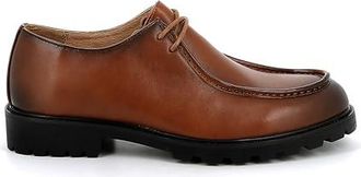 UOMO Design Derbies à Plateau et Semelle Chunky Crantée pour Homme - Preston (Cognac, 43)