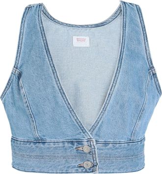 Levi's RAINE DENIM CROP TOP WORN IN