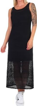 Vero Moda Vmhoney Lace SL 7/8 Robe WVN, Noir, XL Femme