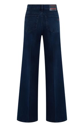 Diesel Womens Wide-Leg Jeans Blue Denim Cotton