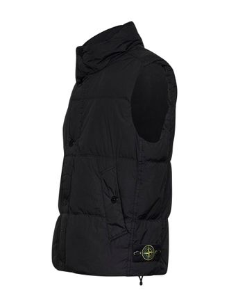 Stone Island Mens Padded Vest Reps Ny Black Polyamide & Down Jackets