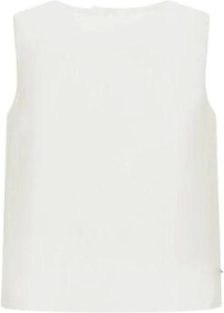 Herno Femme, Tops, Blanc, Taille: 42 FR Blusa dettagli fiocchi