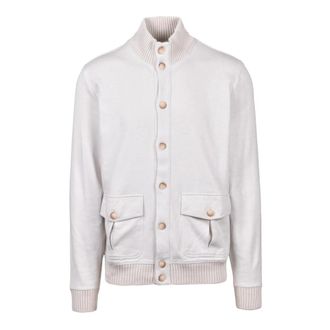Gran Sasso Weicher Baumwoll-Strickjacke Pullover - - Knitwear - Herren - Beige - 2XL