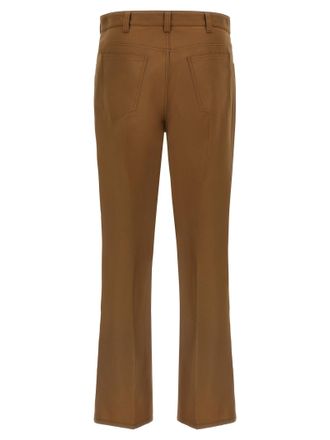 Marni Virgin Wool Blend Tailored Trousers - Tobacco