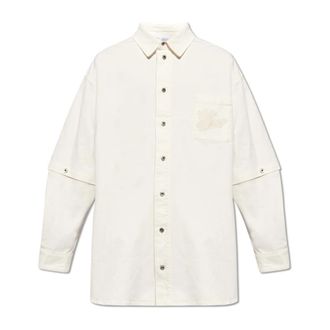 Off-white Denim-Hemd mit Logo - - Shirts - Herren - Beige - XS