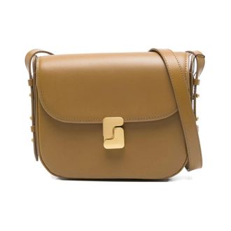 SOEUR Soeur, Femme, Sacs, Brun, Taille: ONE Size Sac bandoulière en cuir marron avec clous