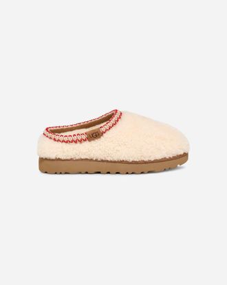 UGG Tasman Maxi Curly f&uuml;r Damen in White, Gr&ouml;&szlig;e Schaffell/Recycelte Materialien