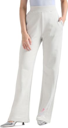 Calvin Klein Jeans Damen Jogginghose Diffused Monologo Jog Pant Sweatpants, Grau (Lunar Rock), M