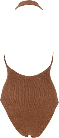 Hunza G Polyamide Elastane One-Piece Swimsuit - Brown