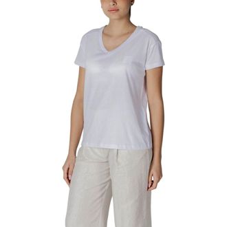 A|X Armani Exchange Cotton V-Neck T-Shirt - White