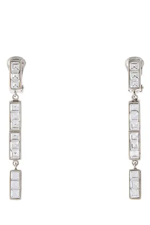Alessandra Rich Pendant Earrings - Silver