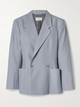 Christophe Lemaire Blazer À Double Boutonnage En Tissu - Bleu