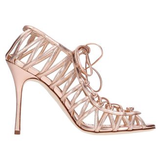 Manolo Blahnik Femme, Chaussures, Rose, Taille: 37 EU Sandales &agrave; Talons Hauts Hamza