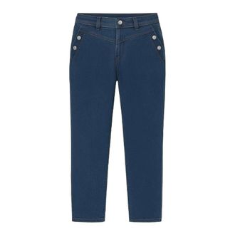 2-Biz Femme, Jeans, Bleu, Taille: 44 FR Cropped Jeans